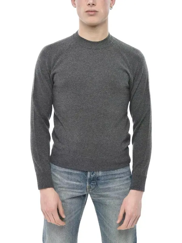 PAOLO PECORA Raglan Sleeve Knitted Sweater - Grey