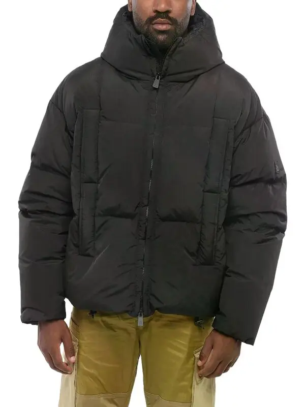 Bacon Logo-patch Hooded Jacket - Black
