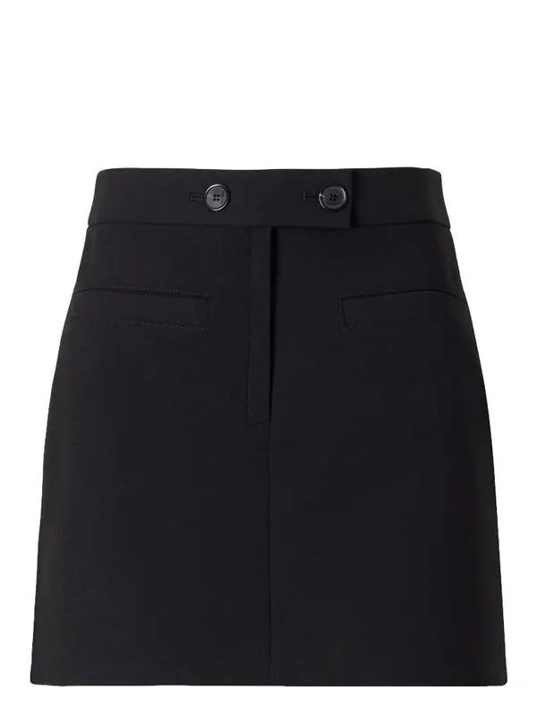 COURRÃ¨GES Courrèges Tailored Mini Skirt With Logo Patch - Black