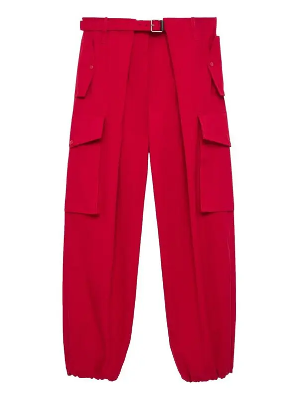 Loewe Relaxed Fit Cargo Trousers - Red