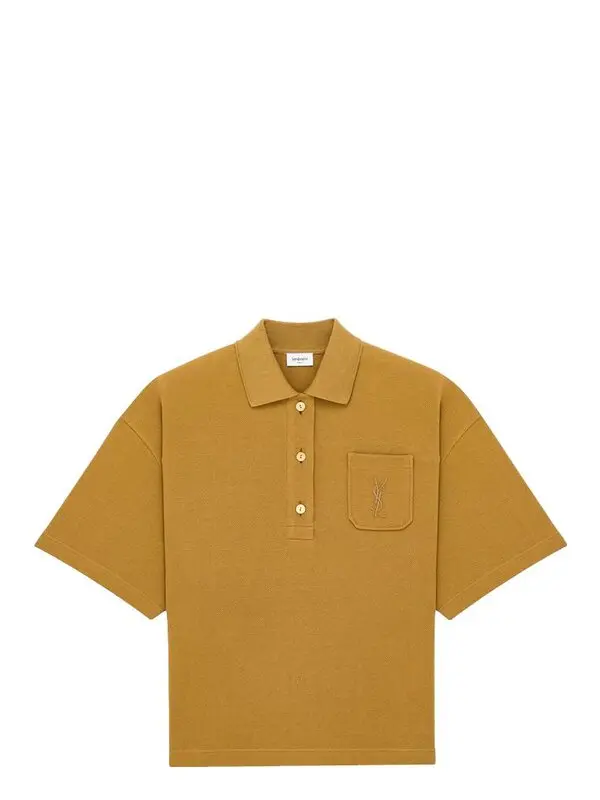 Saint Laurent Cassandre Oversize Polo Shirt - Yellow