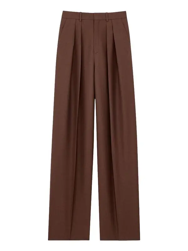 Saint Laurent Wide Leg Trousers - Brown