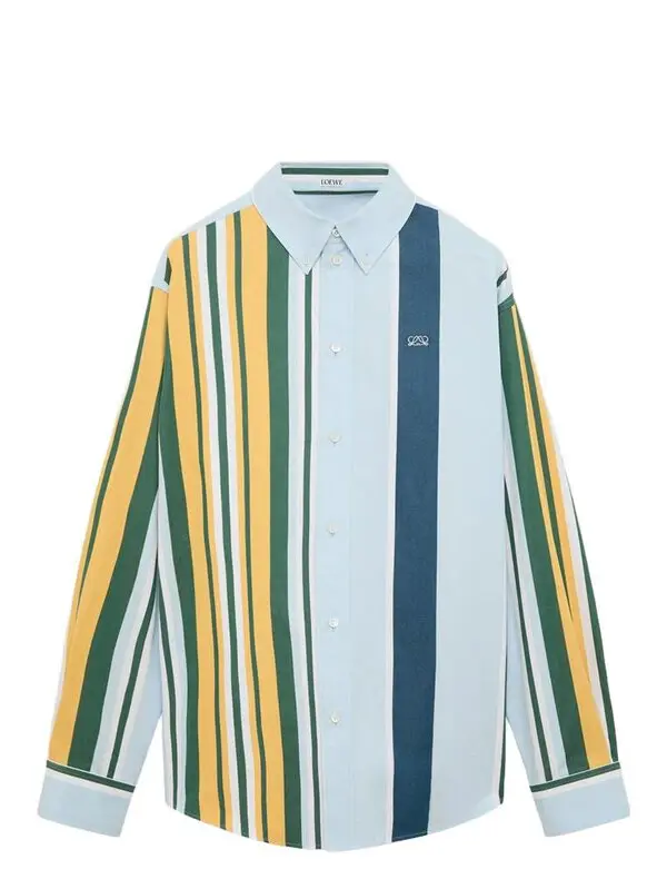 Loewe Striped Cotton Shirt Multicolor - Yellow