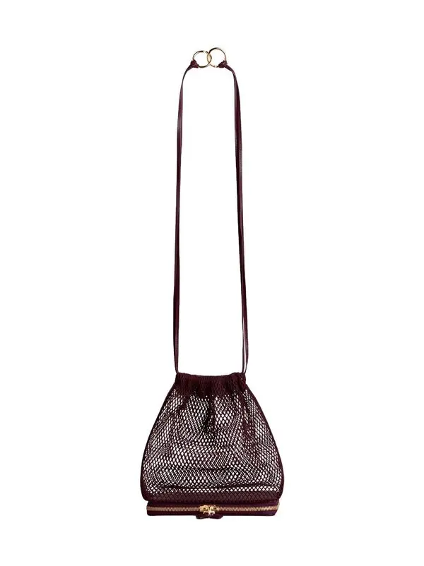 ALAÃA Alaïa Le Pochon Fishnet Bag - Brown