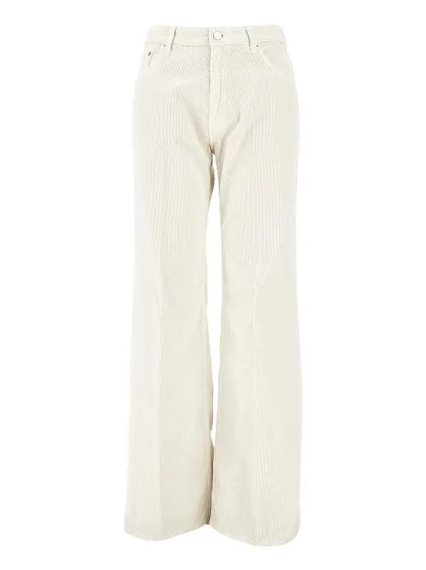 HAIKURE Clara Corduroy Wide Leg Pants - White