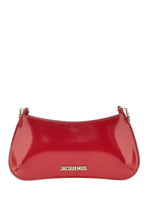 Jacquemus Small 'bisou Chaine' Leather Bag - Red