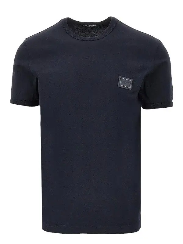 Dolce & Gabbana Logo Plate T-shirt - Blue