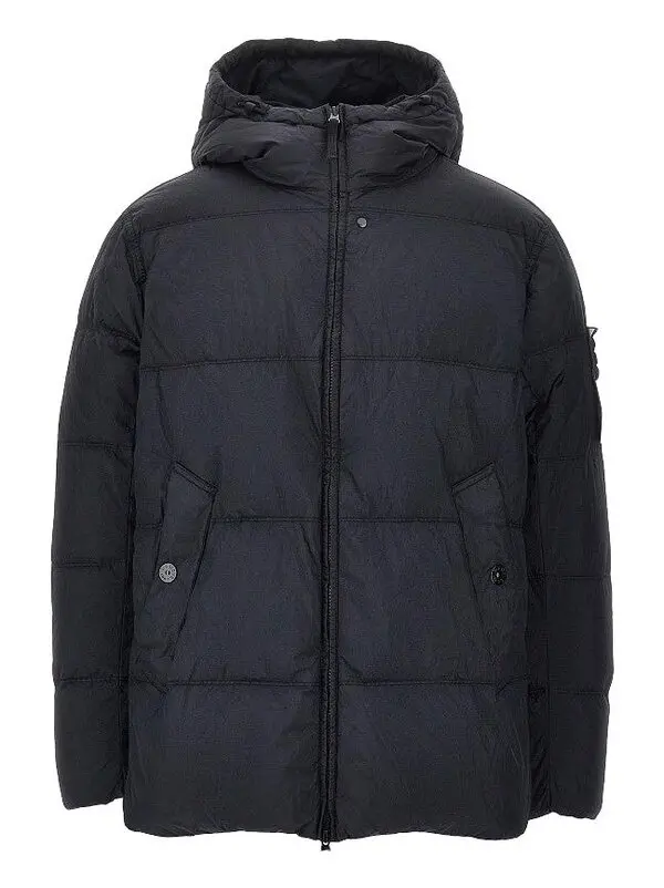 Stone Island Garment Dyed Crinkle Rep Ny Down Jacket - Blue