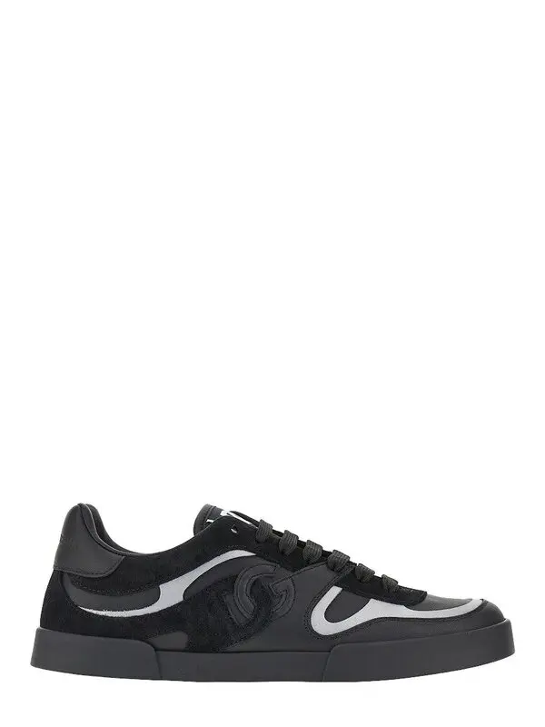 Dolce & Gabbana Portofino Leather Sneakers - Black