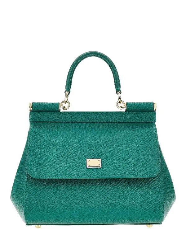 Dolce & Gabbana Dauphine Leather Medium Sicily Bag - Green