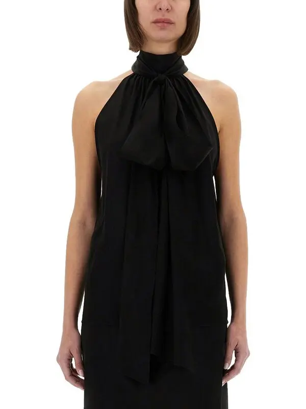 TOM FORD Silk Lavalliere Blouse - Black