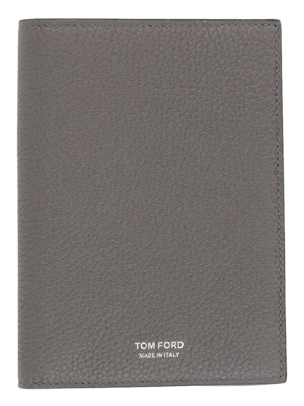 TOM FORD Porta Passaporto T Line In Nabuk - Gray