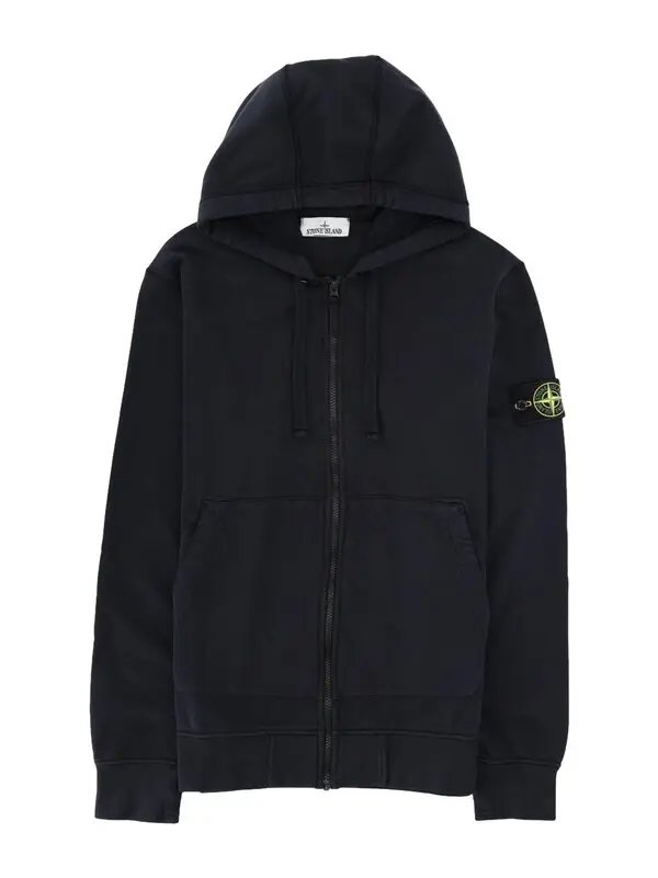 Stone Island Zip-up Hoodie - Blue