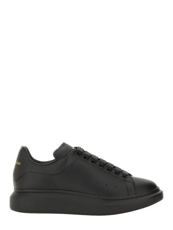 Alexander McQueen Oversized Leather Sneakers - Black