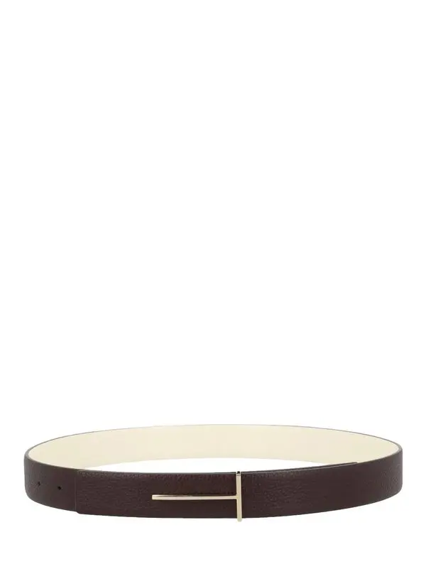 TOM FORD Leather Belt With Buckle - Brown