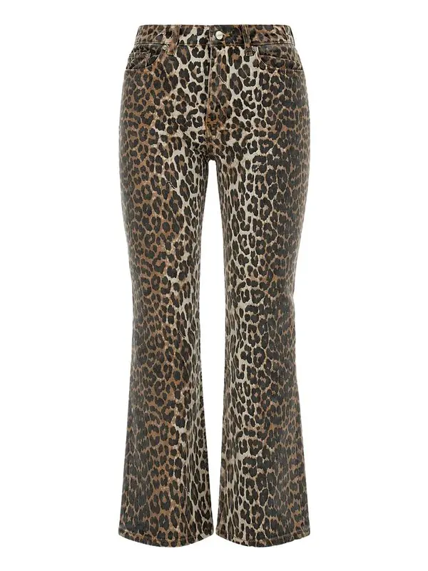 GANNI Animal Print Jeans - Multicolor