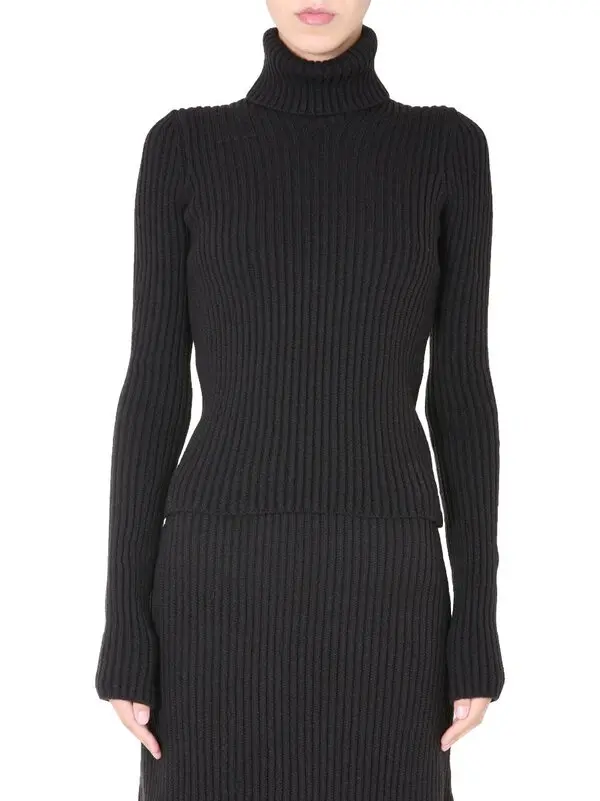 Bottega Veneta Ribbed Turtleneck Sweater - Brown