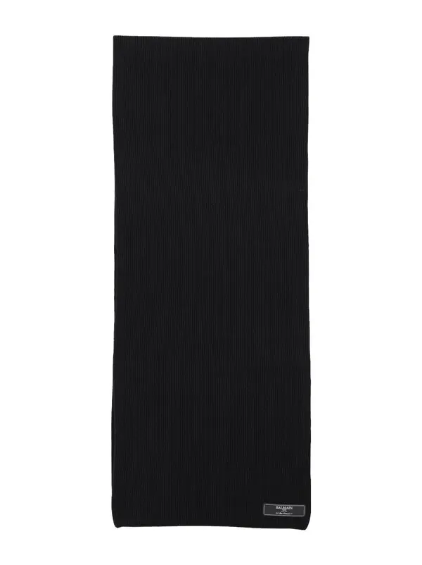 Balmain Merino Wool Scarf - Black