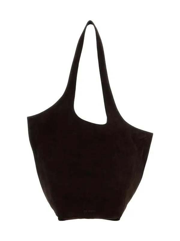 Attico Dark Suede Le Scoop Shopping Bag - Brown