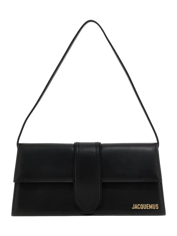 Jacquemus Le Bambino Long Leather Shoulder Bag - Black
