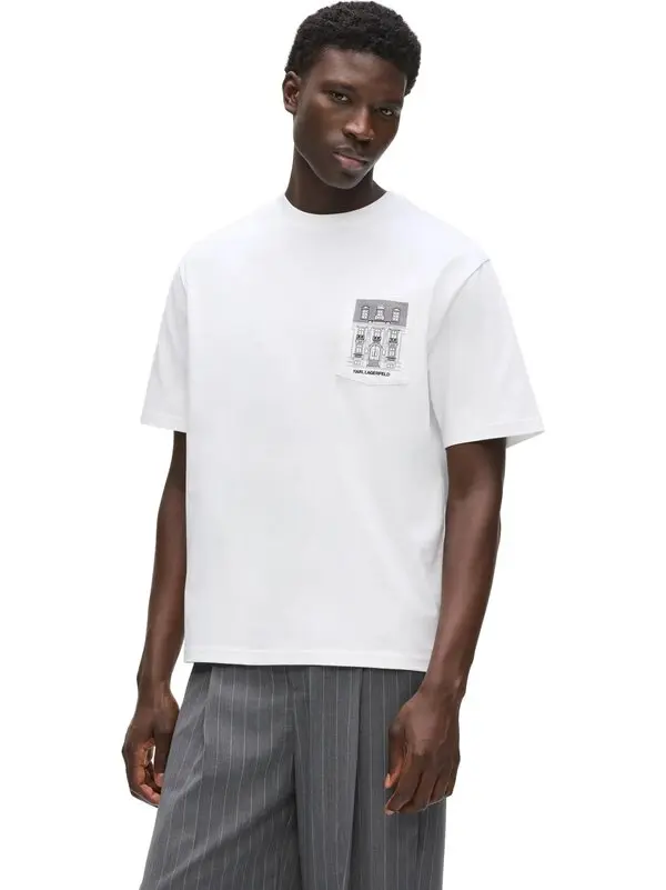 Karl Lagerfeld Exclusive Maison De Karl Pocket T-shirt - White