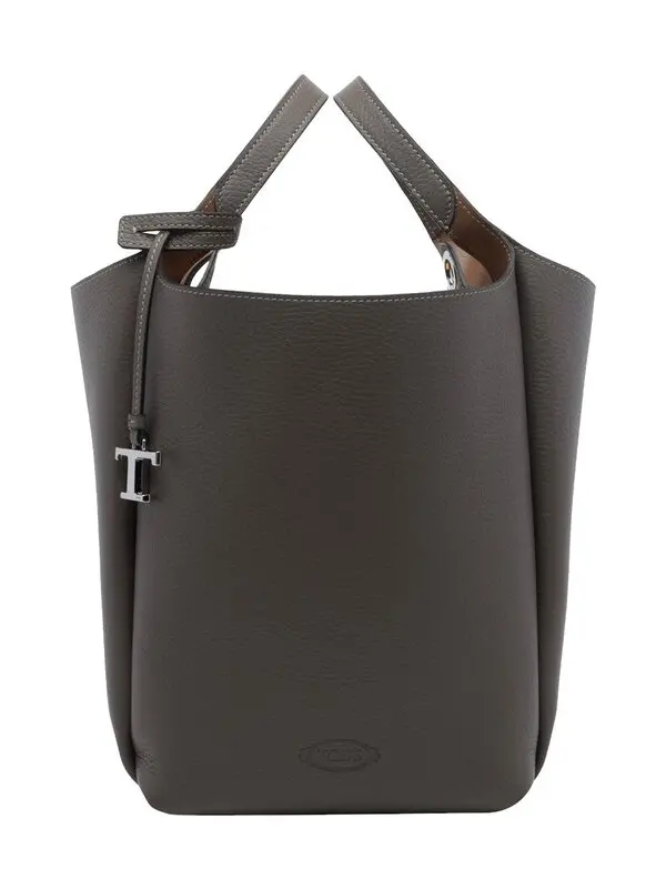 TOD'S Small Leather Bucket Bag - Green