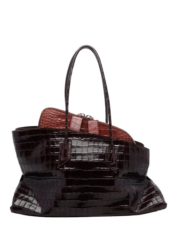 Attico The Atttico Medium La Passeggiata Handbag - Brown