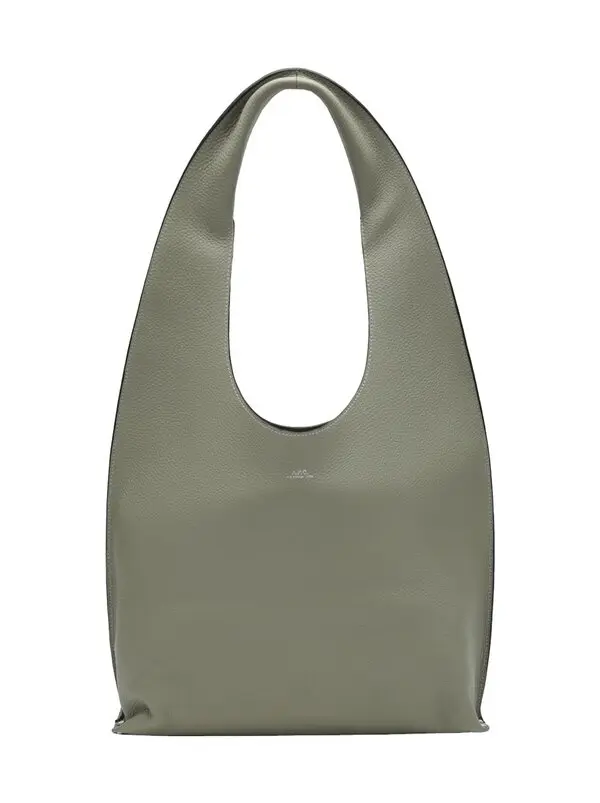 A.p.c. Grained Cowhide Leather Shoulder Bag - Green