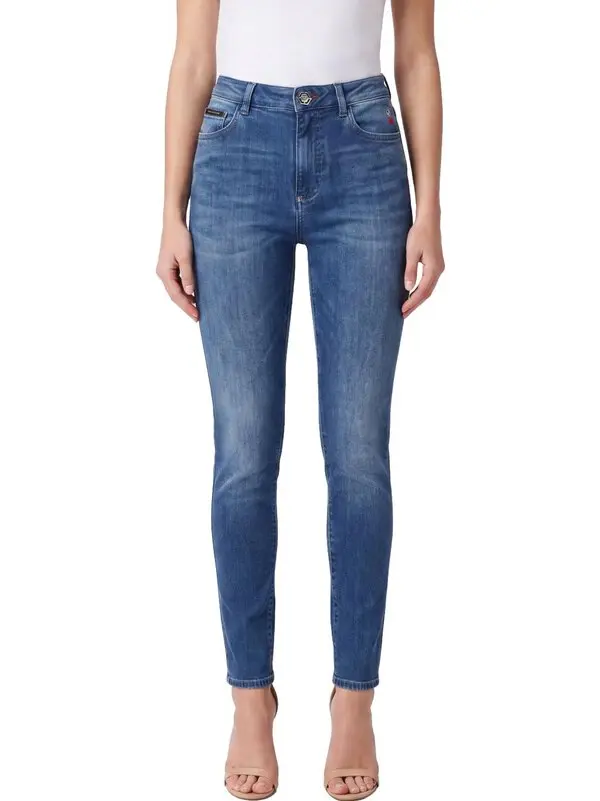 Philipp Plein High-waisted Skinny Jeans In Stretch - Denim