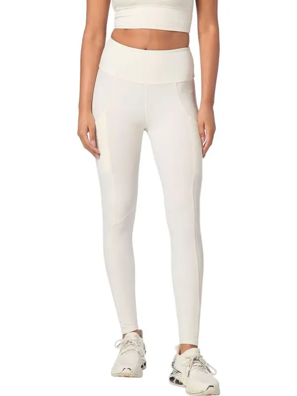 PLEIN SPORT High-waisted Ribbed Leggings - White
