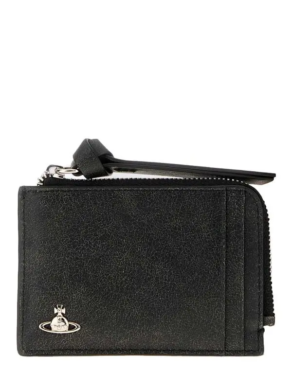 VIVIENNE WESTWOOD Leather Cardholder - Black