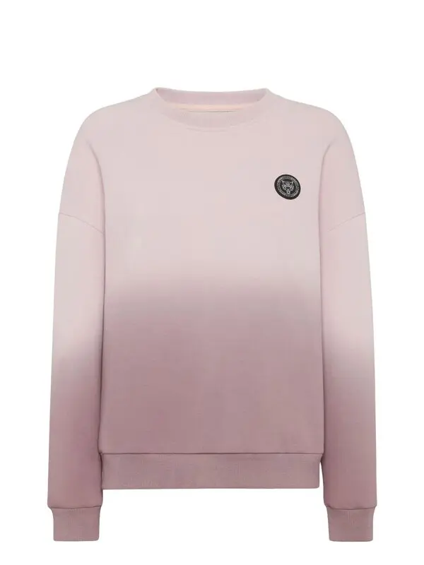 PLEIN SPORT Abstract Print Jersey Sweatshirt With Dropped Shoulders - Salmon
