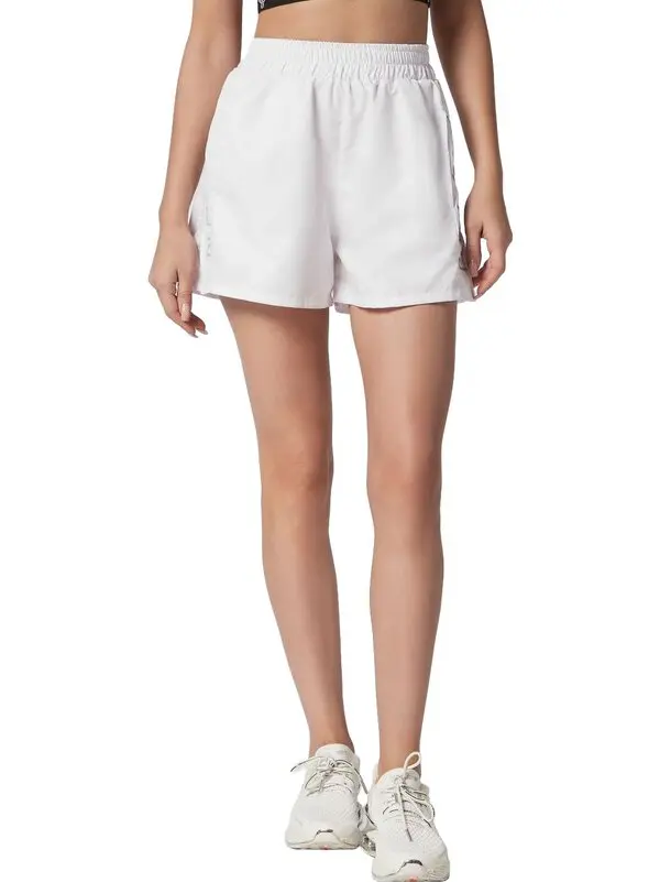 PLEIN SPORT Technical Fabric Sports Shorts With Elastic Waistband - White