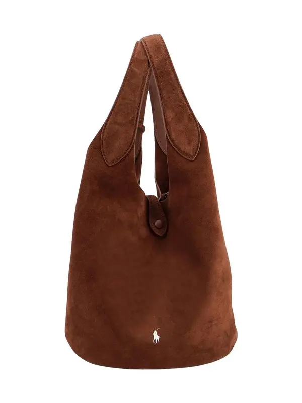 Polo Ralph Lauren Suede Shoulder Bag - Coffee