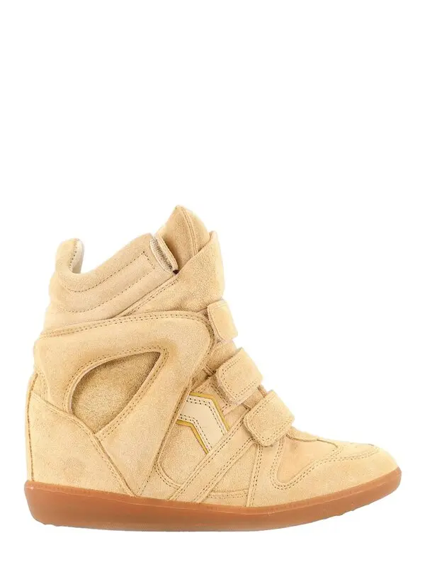 Isabel Marant Étoile Wedge Sneakers With Velcro Fastening - Beige