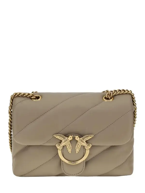 Pinko Quilted Shoulder Bag - Grey