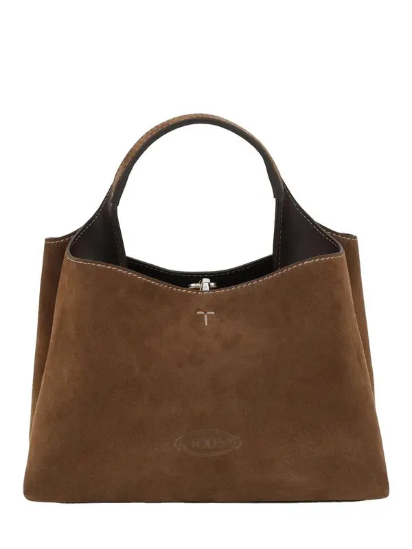 TOD'S Suede Shoulder Bag - Brown
