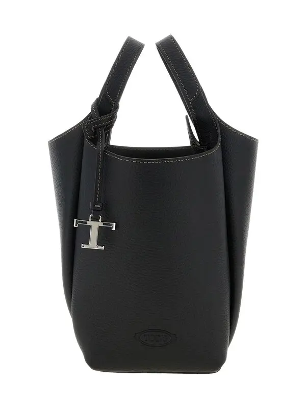 TOD'S Leather Bucket Bag - Black