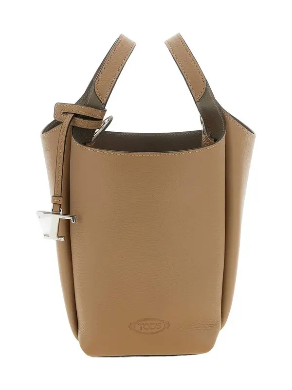TOD'S Leather Bucket Bag - Camel