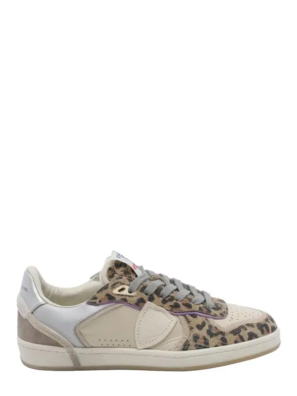 Philippe Model Leopard Print Sneakers - Beige