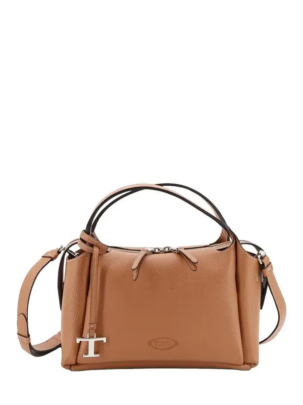 TOD'S Leather Top Handle Bag - Kaki