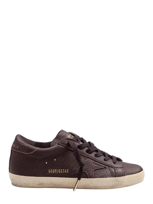 GOLDEN GOOSE Lace-up Leather Sneakers - Brown