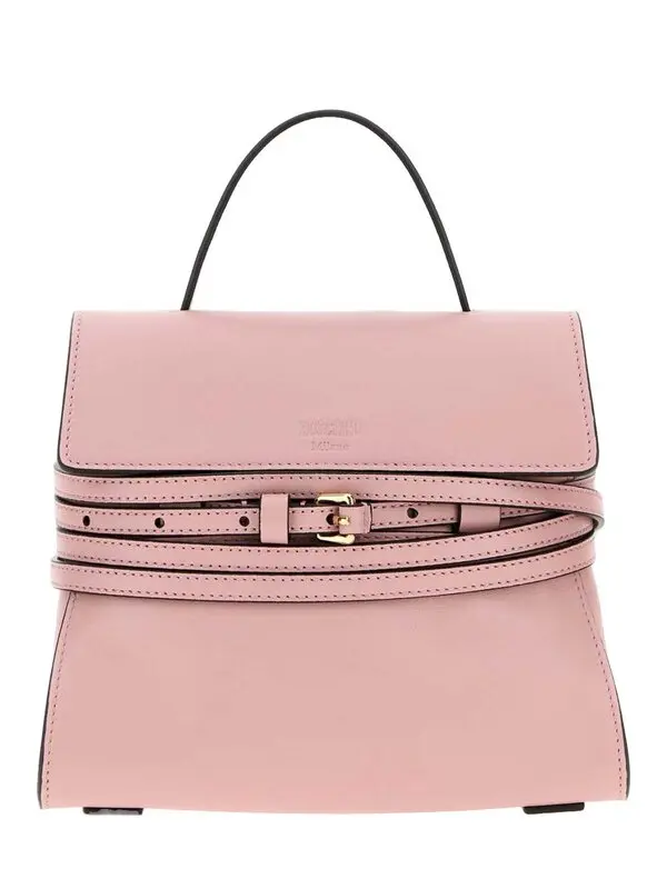 Moschino Tie Me Leather Mini Handbag - Pink