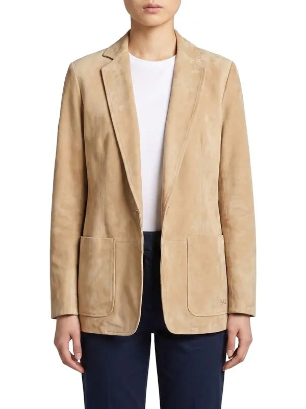 FAY Suede Blazer - Beige
