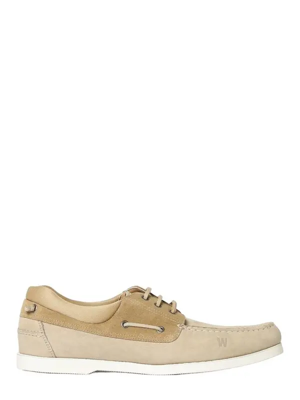 Woolrich Suede Boat Loafers - Beige