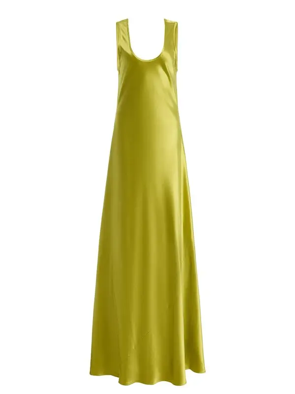 HEIRLOME Margot Silk Maxi Dress - Green