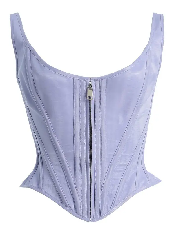 WIEDERHOEFT Lilac Moire Corset - Purple