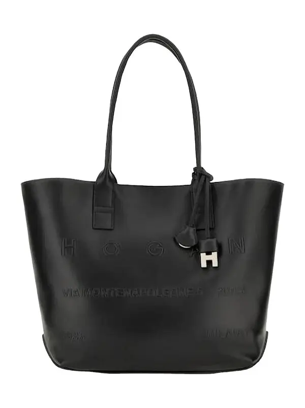 Hogan Address Media Shopping Bag - Black