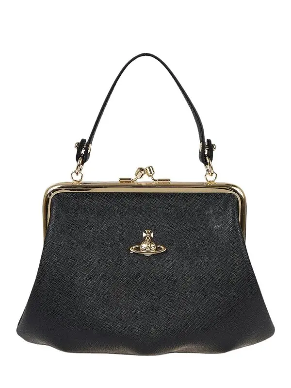 VIVIENNE WESTWOOD Granny Frame Bag Saffiano Finish - Black