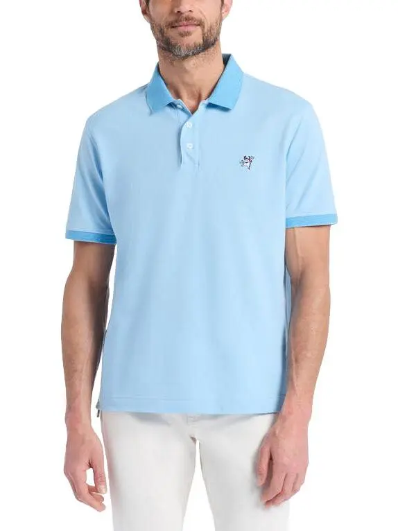 Robert Graham Devil Cotton Polo - Light Blue